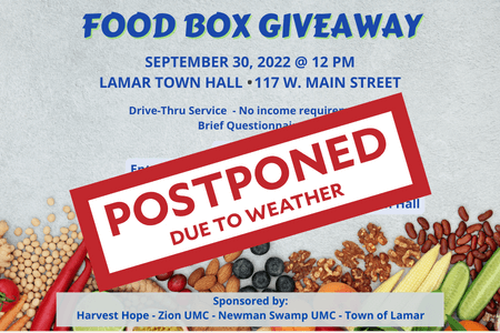 Food Box Giveaway - Town of Lamar , South Carolina