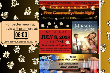 Free Community Movie Night - Town of Lamar , South Carolina